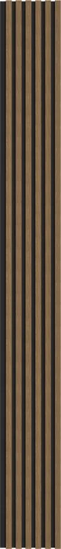 Mexen Lam-B, akustické stěnové lamely 275 × 30 cm, HDF deska 4 mm, technická dýha, ořech přírodní, S100-275307-3015-016