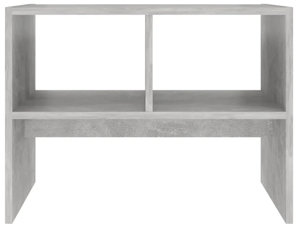 Odkládací stolek betonově šedý 60 x 40 x 45 cm dřevotříska - Default Title
