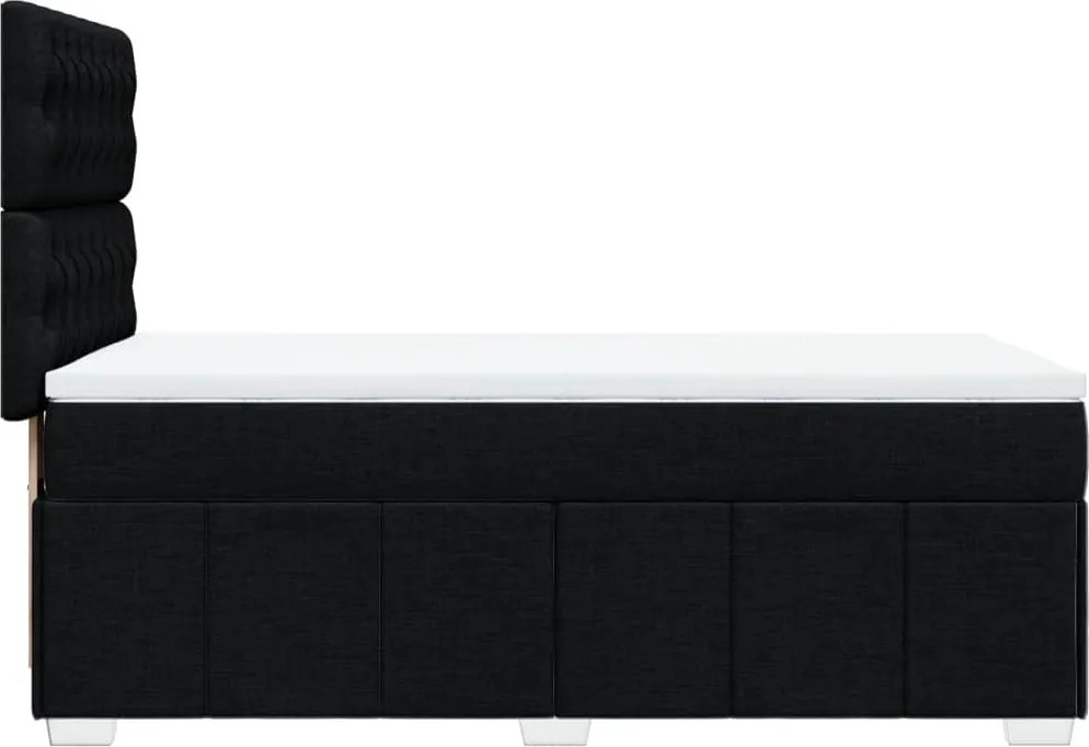 Box spring postel s matrací černá 80 x 200 cm textil 3291504