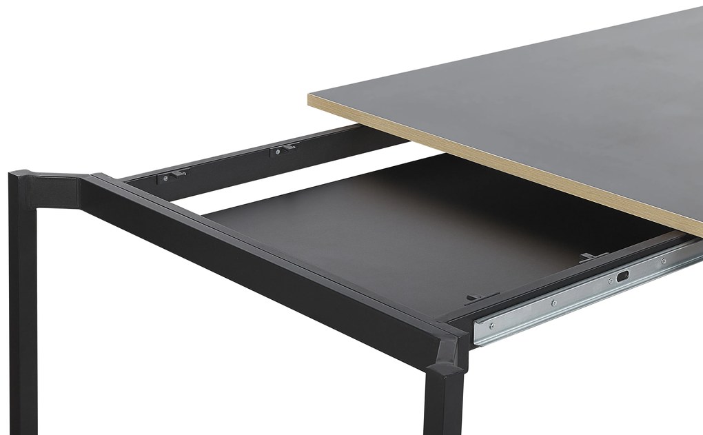 Rozkládací jídelní stůl 160/210 x 90 cm černý AVIS Beliani
