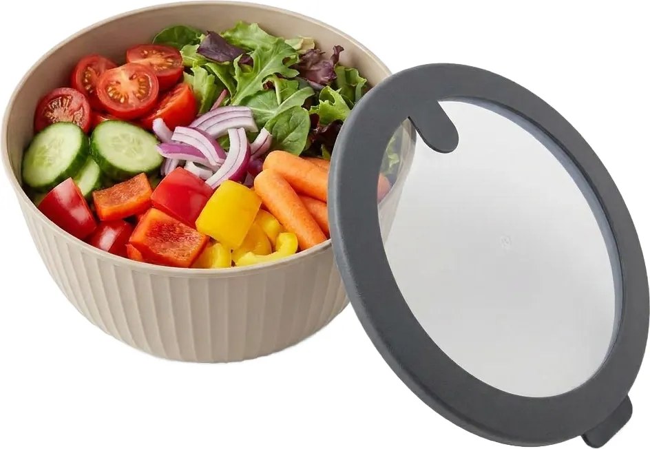 Orion Mísa / box s víkem DORA 2,6L, kulatá pr. 21 cm, sv. hnědá
