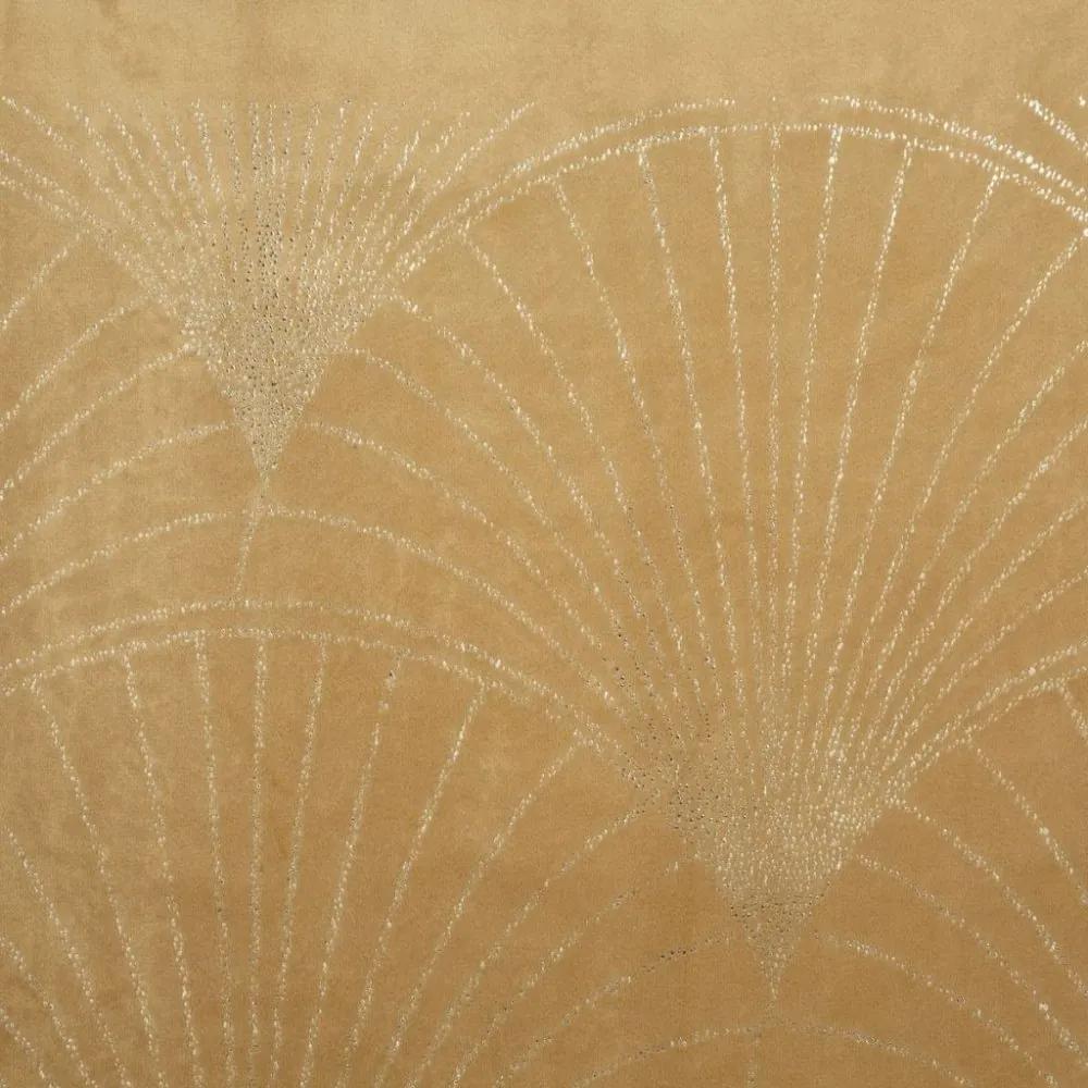Sametový středový ubrus s lesklým potiskem v medové barvě Šířka: 35 cm | Délka: 180 cm