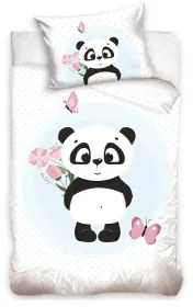 TipTrade Bavlněné povlečení do postýlky – Roztomilá Panda 100x135/40x60 cm