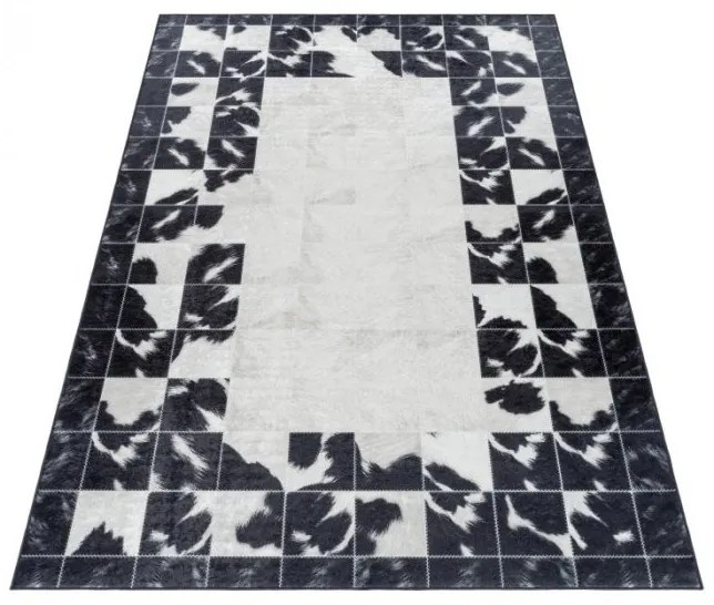 Vopi | Kusový koberec Fiesta 4307 black - 140 x 200 cm