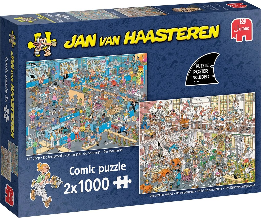 Jumbo puzzle jvh renovace a diy obchod 2x1000 dílků