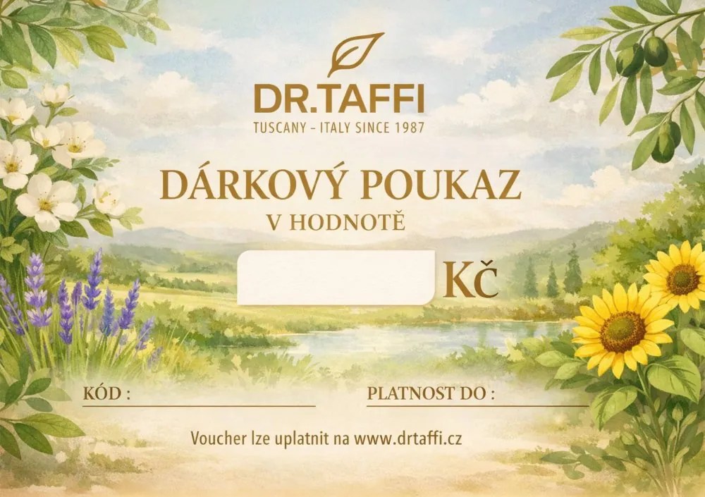 Elektronický dárkový poukaz Dr. Taffi 1000 Kč