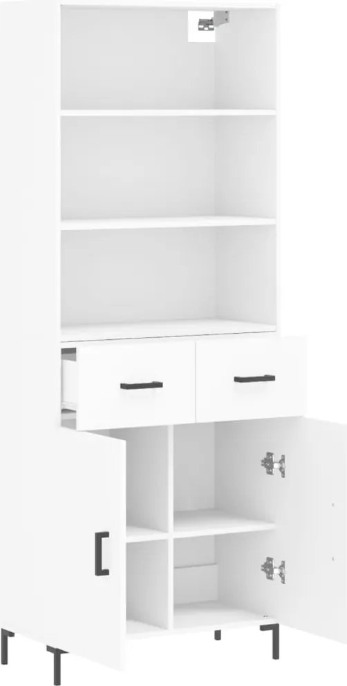 Skříň highboard bílá 69,5 x 34 x 180 cm kompozitní dřevo 3200513