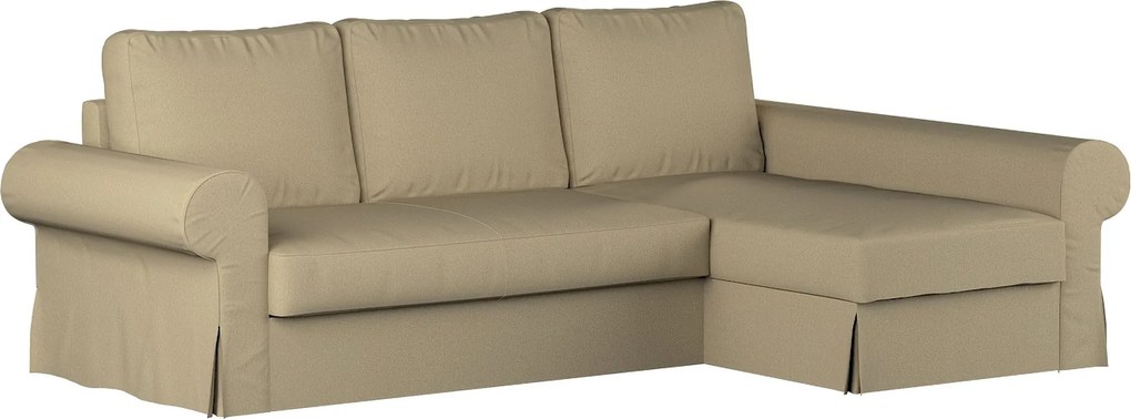 Potah na pohovku IKEA Backabro rozkládací se šezlongem barva zelená látka pletený vzor