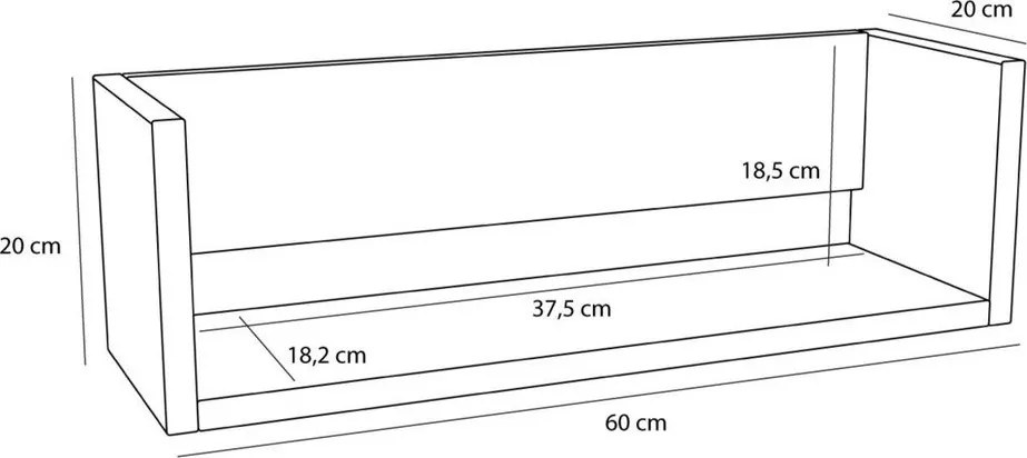 Police v dekoru dubu v přírodní barvě 64 cm Gap – Hübsch