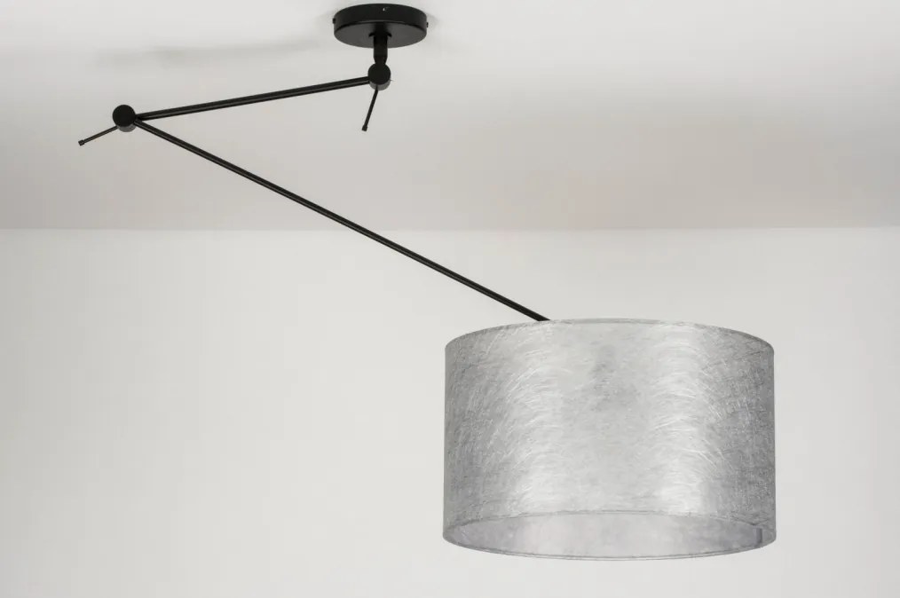 Závěsné designové svítidlo nad stůl Snap Light Silver and Black