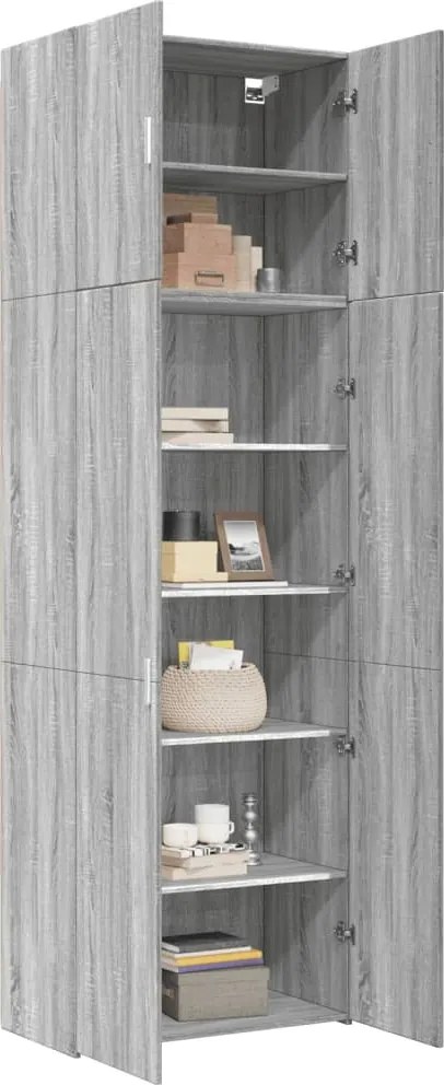 Skříň highboard šedá sonoma 80 x 42,5 x 249 cm kompozitní dřevo 3281369