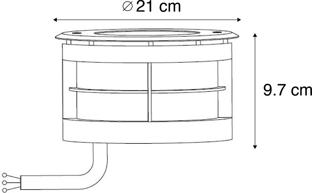 Moderní bodové svítidlo do země ocel včetně LED 20W - Bridge