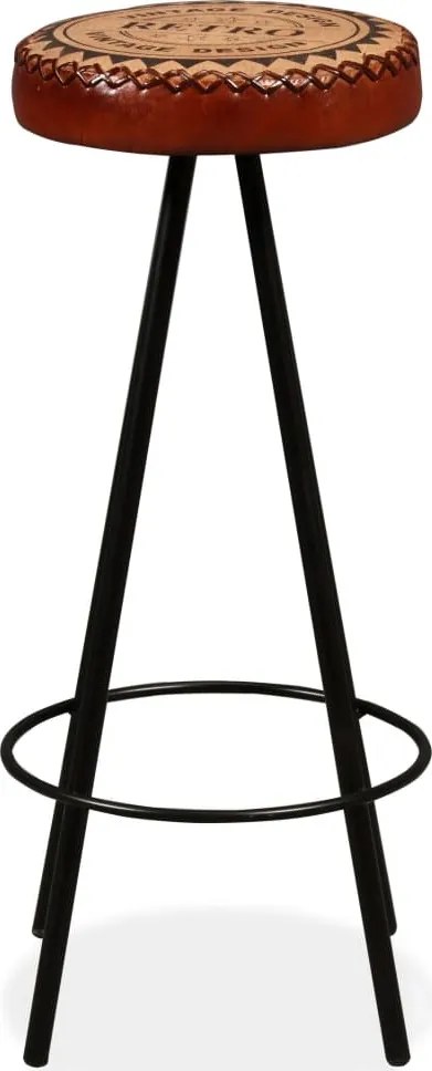 vidaXL Barové stoličky 2 ks pravá kůže [245447]