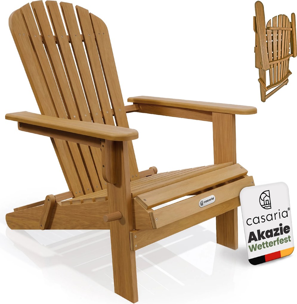 Lehátko Adirondack z akáciového dřeva skládací