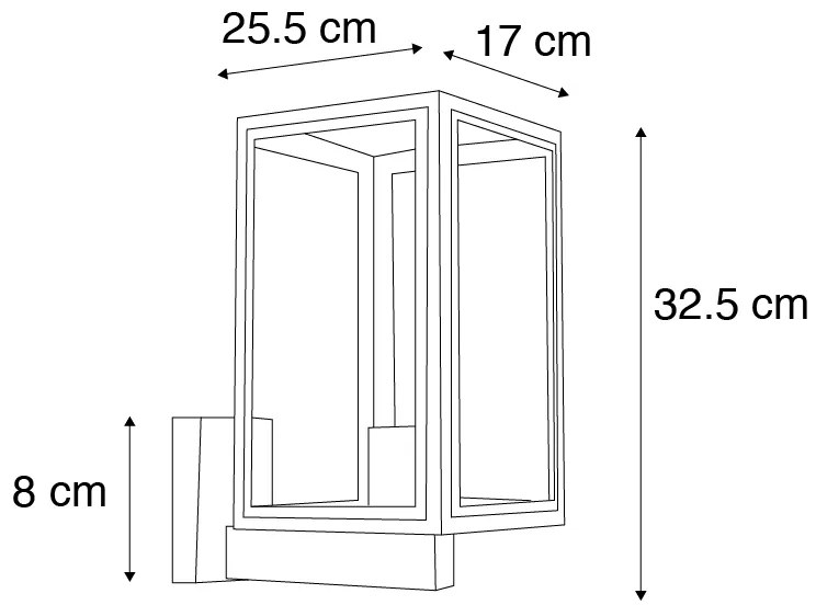 Průmyslová nástěnná lampa šedá IP44 - Sutton Up