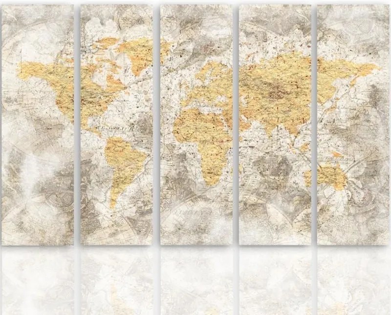 CARO Obraz na plátně - Old World Map 3 150x100 cm