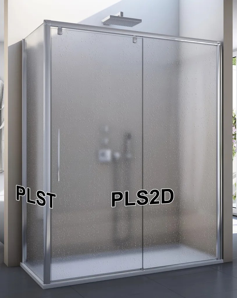 Sprchové dveře posuvné jednodílné 140 cm, pevný díl vpravo (PLS2D 140 50 44) SanSwiss
