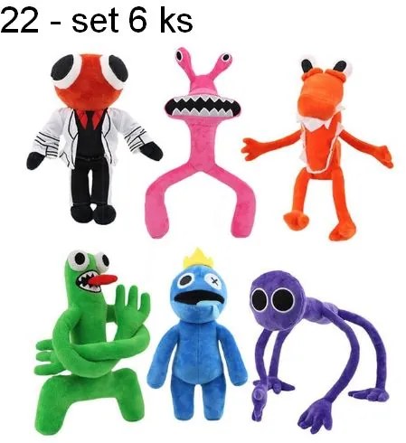 Plyšové hračky Roblox Rainbow Friends Varianta: 22 - set 6 ks