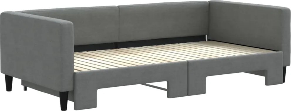 Válenda s přistýlkou tmavě šedá 100 x 200 cm textil 3196584
