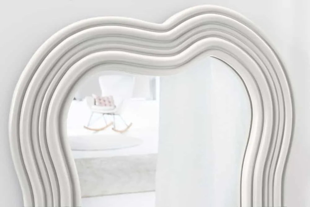 Designové nástěnné zrcadlo Mahealani 100 cm bílé