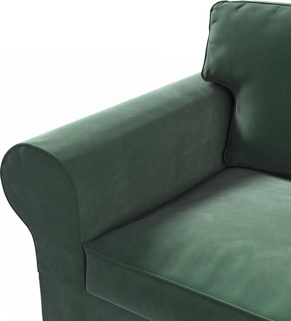 Potah na pohovku IKEA Ektorp 2-místná rozkládací NOVÝ MODEL 2012 barva zelená látka lesklé, sametová