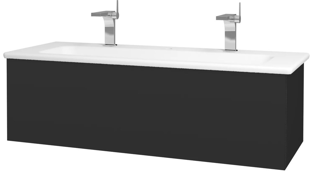 Dřevojas Koupelnová skříň VARIANTE SZZ 120 (umyvadlo Euphoria) Varianta: D16  Beton tmavý / D16 Beton tmavý
