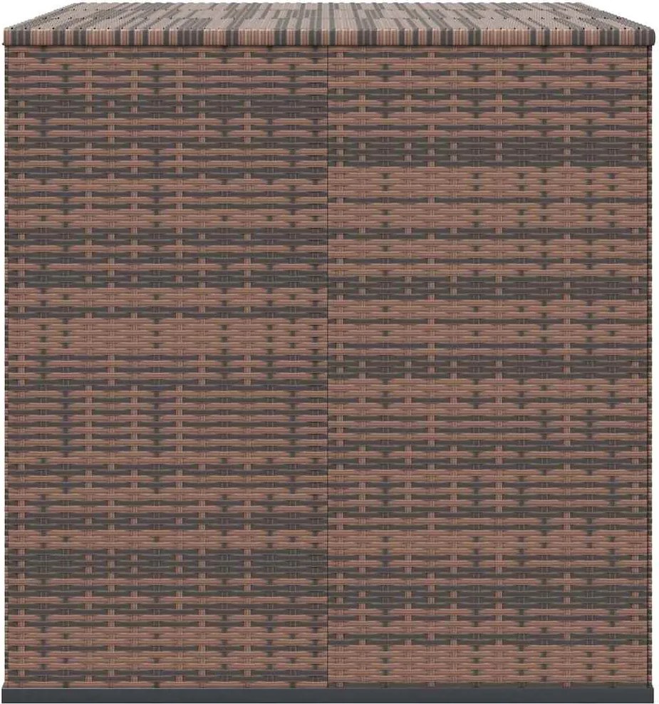 Zahradní úložný box PE ratan 145 x 100 x 103 cm hnědý 317230