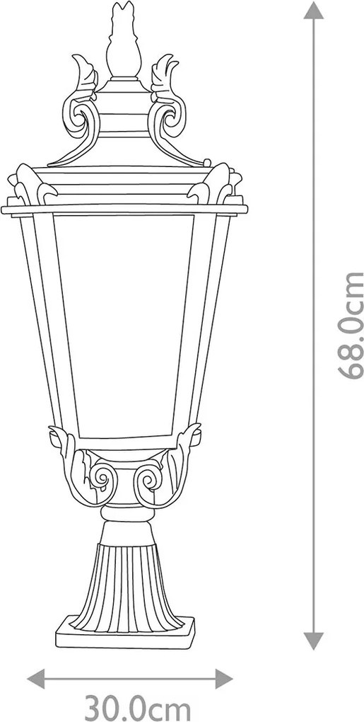 Venkovní lampa-lucerna Elstead BALTIMORE BT3-L IP44