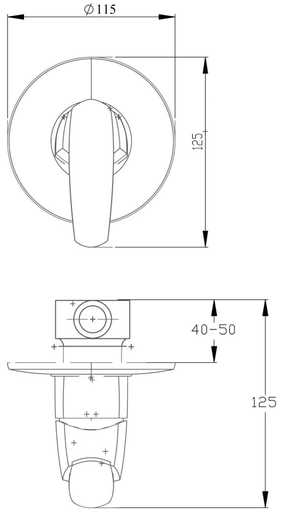 Novaservis Metalia 56 56050.0 sprchová baterie podomítková