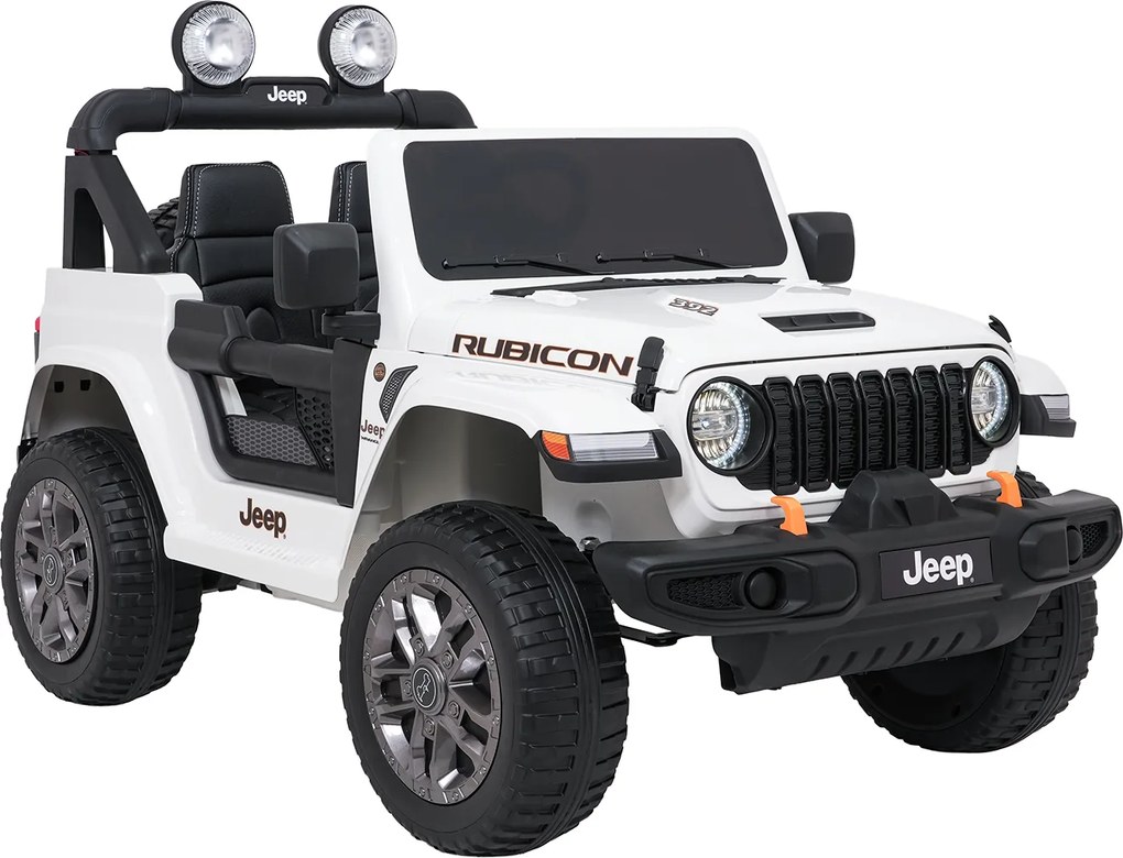 Ramiz Jeep Wrangler Rubicon LIFT elektrické autíčko pro děti bílé