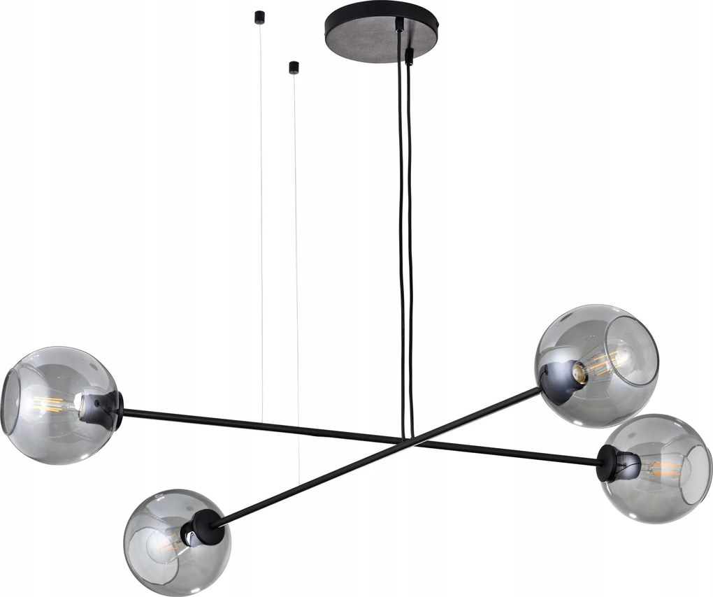 Závěsná lampa Helix černá 4xE27 Tk Lighting