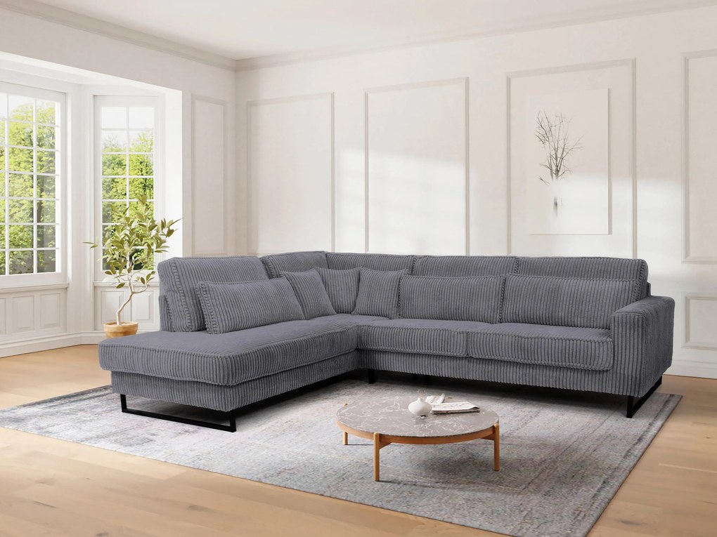 XXXLutz ROHOVÁ SEDAČKA, textil, kompozitní dřevo, tmavě šedá MID.YOU - Sedací soupravy - 000694010009