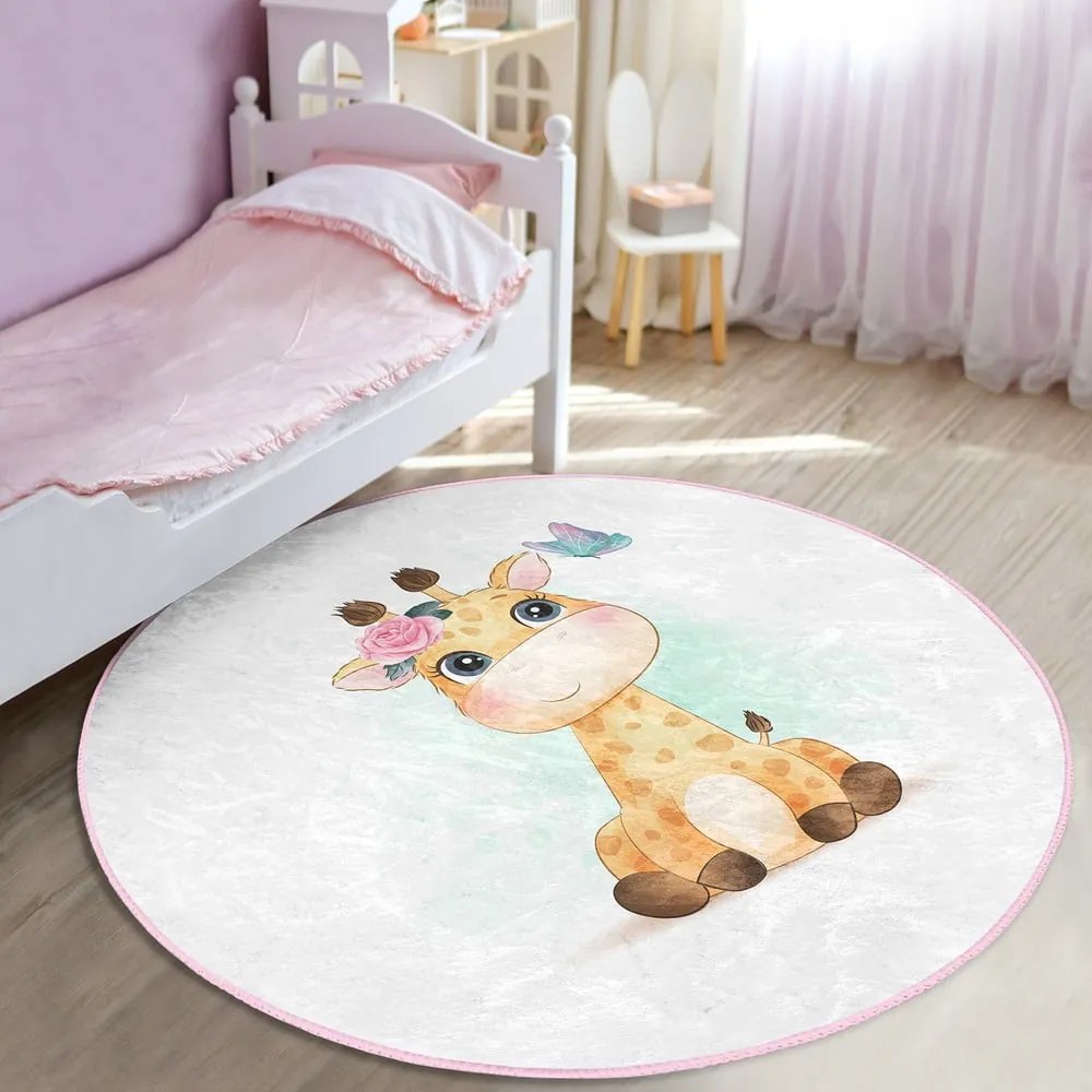 Bílý dětský koberec ø 100 cm Comfort – Mila Home