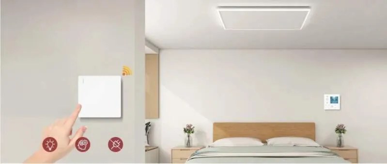 ByeCold | Stropní výkonný infrapanel | LED světlo | 750W | Průměr 60 cm | Dálkový WiFi ovladač | Výhřevnost 13,6m² | 2CGH-600-L