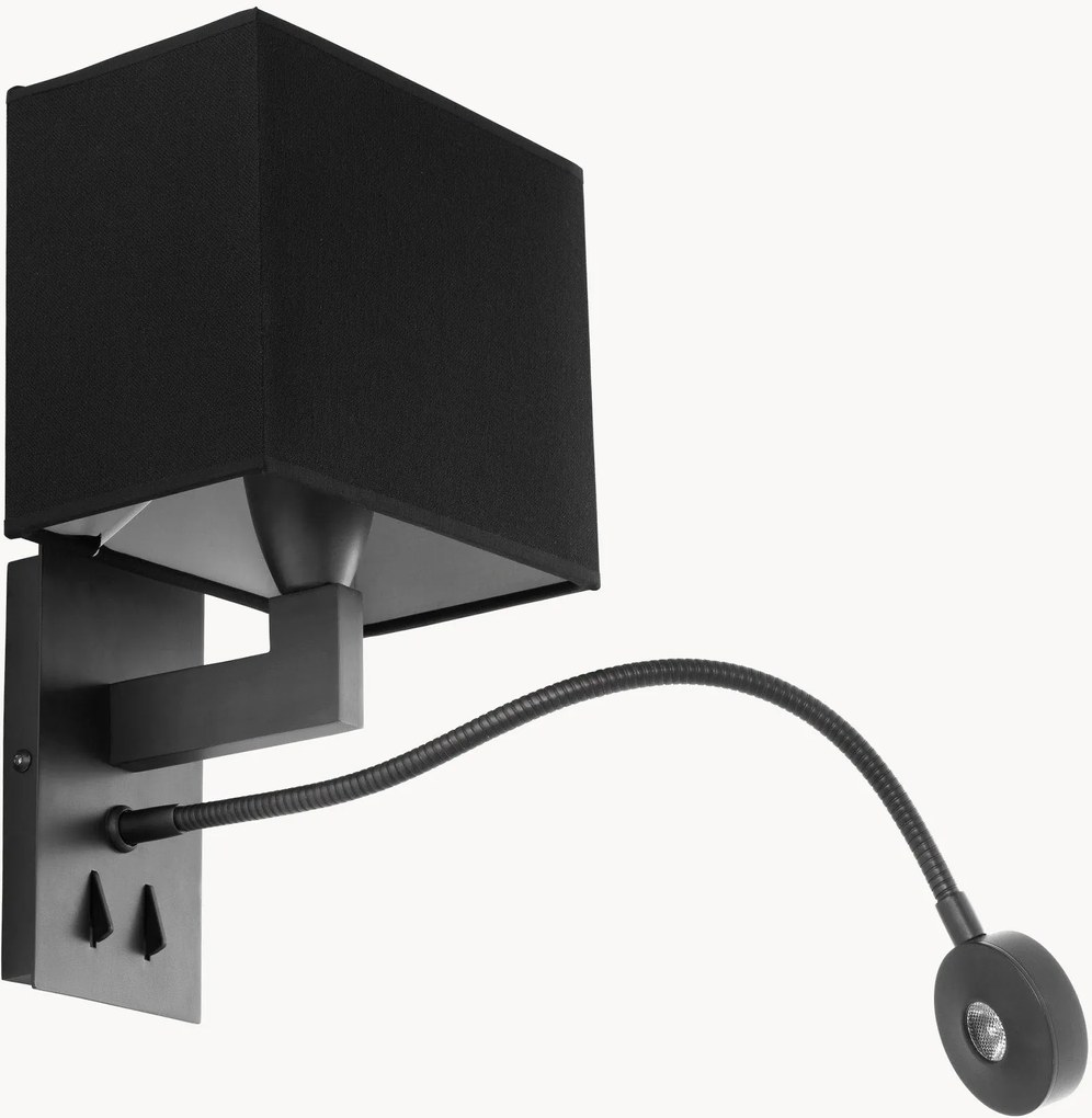Nástěnné svítidlo's LED čtecí lampičkou Bronze