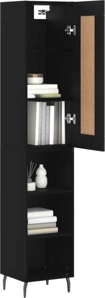 vidaXL Skříň highboard 34,5x34x180 cm kompozit [3200338] Barva: šedá sonoma