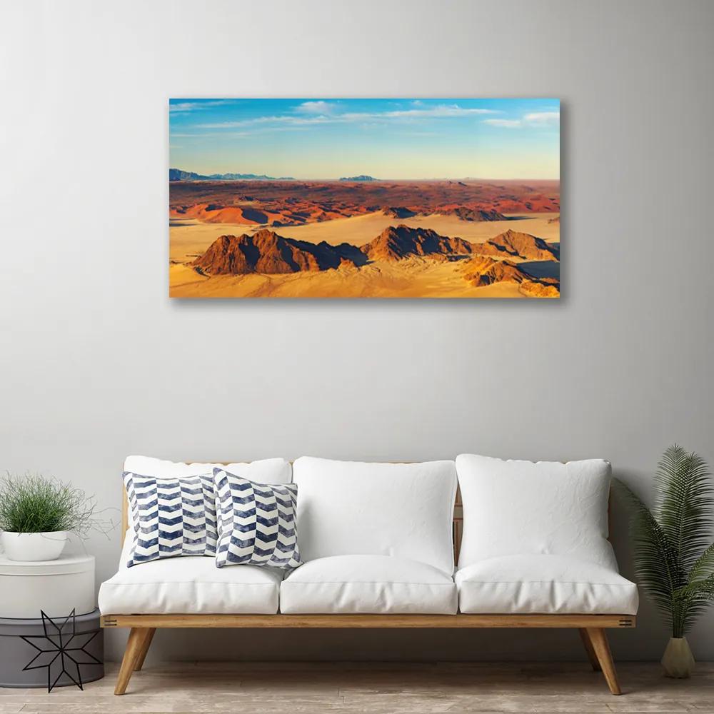 Obraz na plátně Poušť Nebe Krajina 125x50 cm