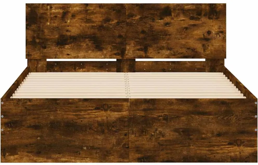 Rám postele s čelem kouřový dub 120 x 190 cm 3207515
