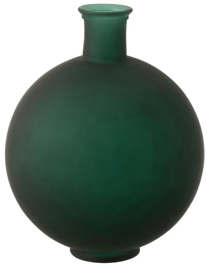 Zelená skleněná váza J-line Gara 34 cm