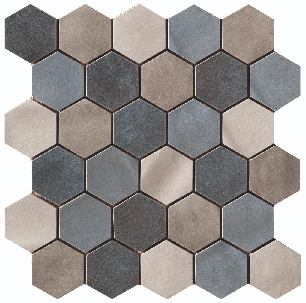 Mozaika Cir Materia Prima mix blue hexagon 27x27 cm lesk 10699191