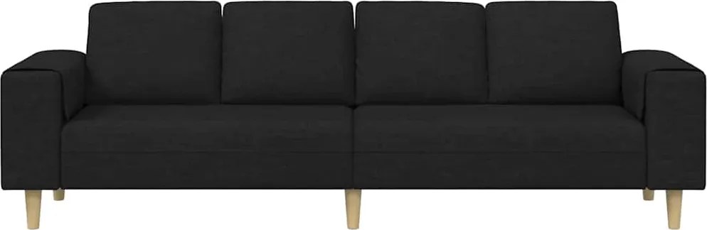 Pohovka do obývacího pokoje Černá 250 x 77 x 76 cm Polyester 3335083