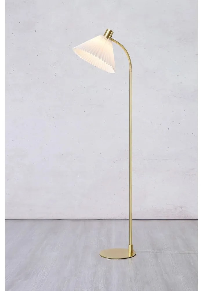 Stojací lampa v bílo-zlaté barvě (výška 145 cm) Mira – Markslöjd
