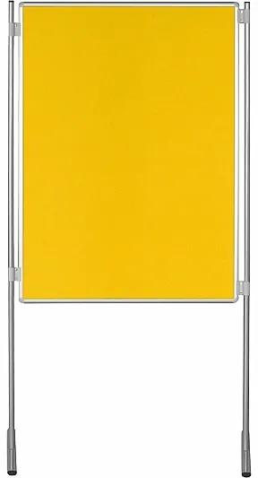 Paraván oboustranný textilní TEXT 90 x 120 cm - žlutá (620901204105)
