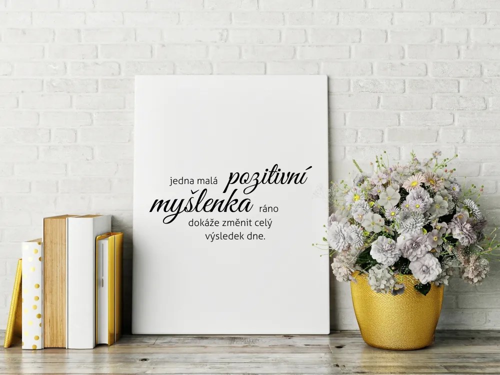 WALLVINIL Obraz na plátně - Pozitivní myšlenka Velikost: 20x30 cm