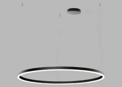 LED2 Stmívatelný LED lustr CIRCLE P-Z CRI90 Varianta: Ø 1200 x 33 x 2500 mm, 100 W, 3000 K, černá, DALI