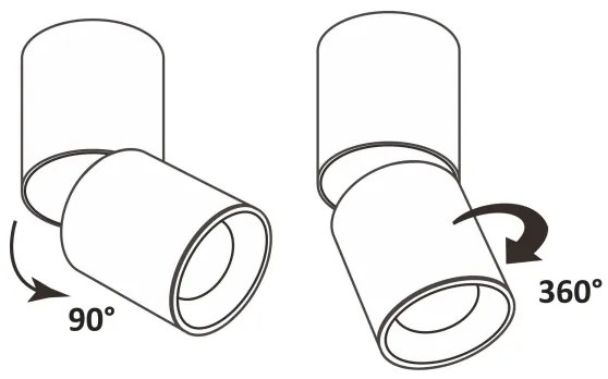 Bodové svítidlo NIXA 1xGU10/10W/230V černá/zlatá