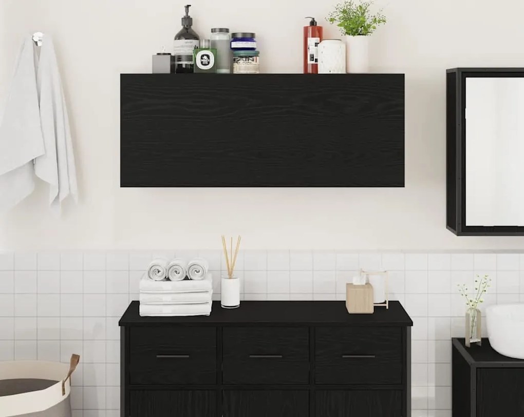 vidaXL Koupelnová nástěnná skříňka 100x25x40 cm kompozitní dřevo [860109] Barva: šedá sonoma