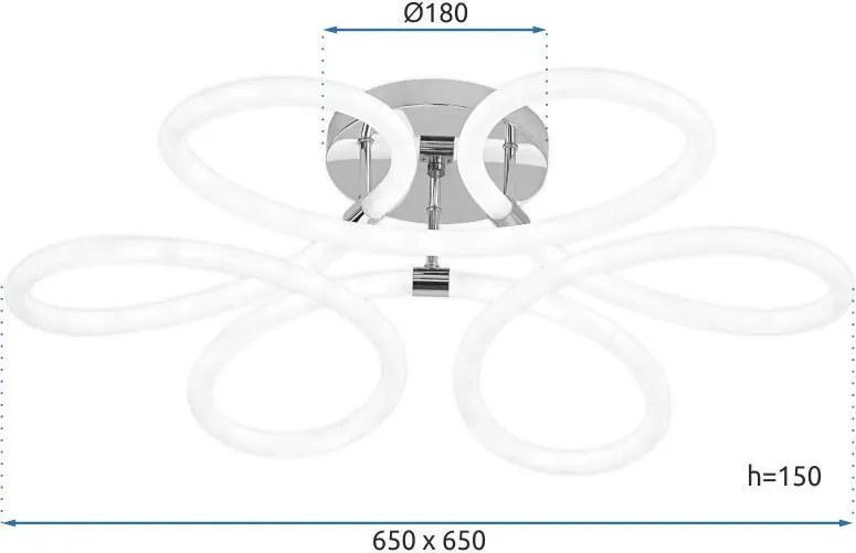 Toolight Rea, Moderní stropní svítidlo LED G023-C Gold, OSW-06374