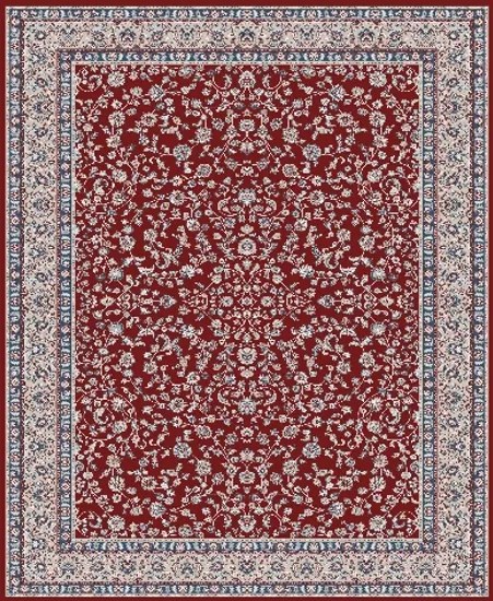 BE Koberec Jasmin 9870 RED - červený obdélníkový Rozměr: 80x150 cm
