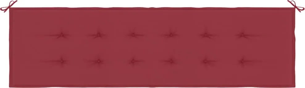 Poduška na zahradní lavici vínová 180x50x3 cm oxfordská látka 314092